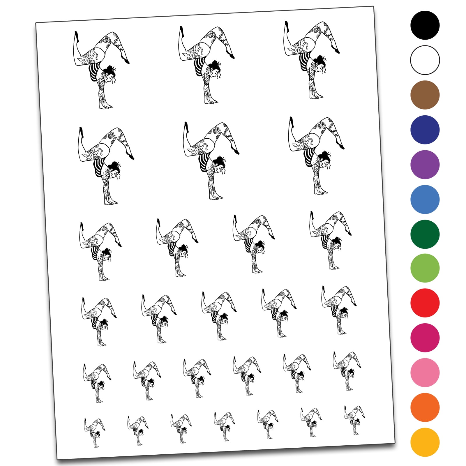 Handstand Contortionist Carnival Circus Water Resistant Temporary ...