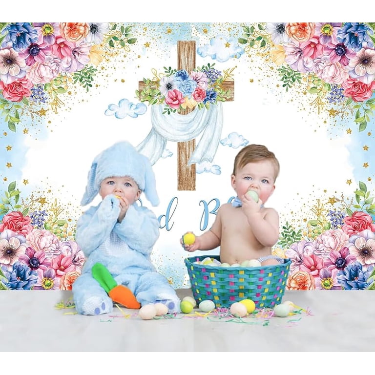 Blue Baptism Backdrop Baptism Decoration Ideas For Baby Boy Blushing