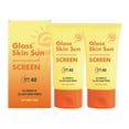 Glass Skin Sunscreen Hyaluronic Acid Powered SPF 40 Glowy Primer Broad ...