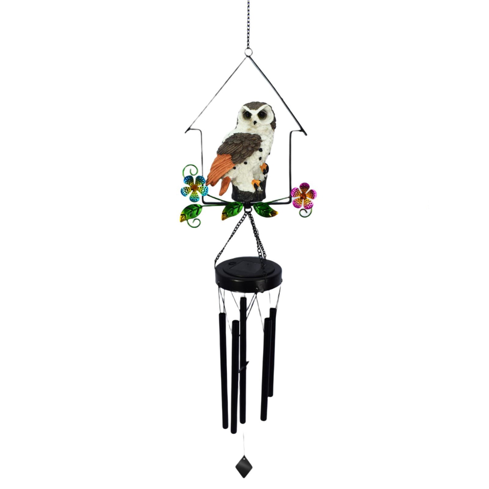 HYmarket Solar-powered Owl Wind Chime - Waterproof, No Wiring Required ...