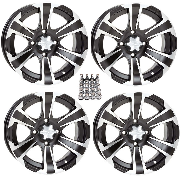 ITP SS312 ATV Wheels/Rims Black 14" Honda Foreman Rancher SRA - Walmart.com