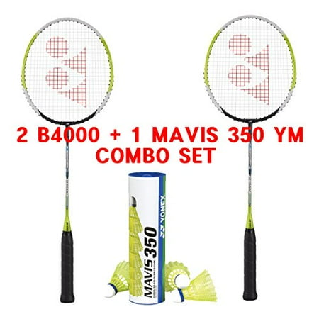 YONEX Basic 4000 Mavis 350 Yellow Medium Badminton Combo Set | Walmart ...