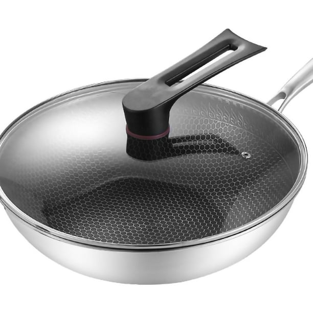 Layer Stainless Steel Wok,Stainless Steel Wok Pan Honeycomb Stainless ...