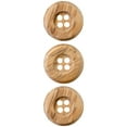 Le Bouton Tan 3/4" 4-Hole Wood Buttons, 3 Pieces - Walmart.com