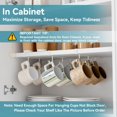 Coffee Mug Holder Under Cabinet, 3pcs Coffee Cup Holder Only Fits Flat ...