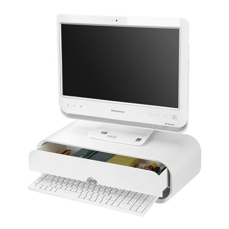 Monitor Stand Riser, with a Storage Pull-Out Drawer, for Computer PC ...