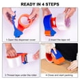 2 Pack Heavy Duty Tape Dispenser – 3 Inch Core Packaging Dispenser with ...
