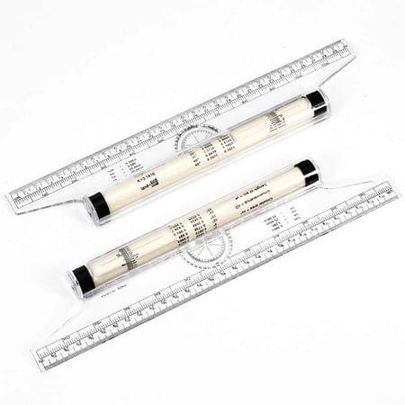 Powstro 30cm Angle Parallel Ruler Balance Ruler Rolling Ruler Multi ...