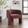 New Pacific Direct Matteo Velvet Accent Arm Chair in Dainty Maroon ...