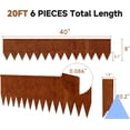 20Ft.Galvanized Steel Landscape Edging(6-Pack)-8"x40" Metal Garden ...