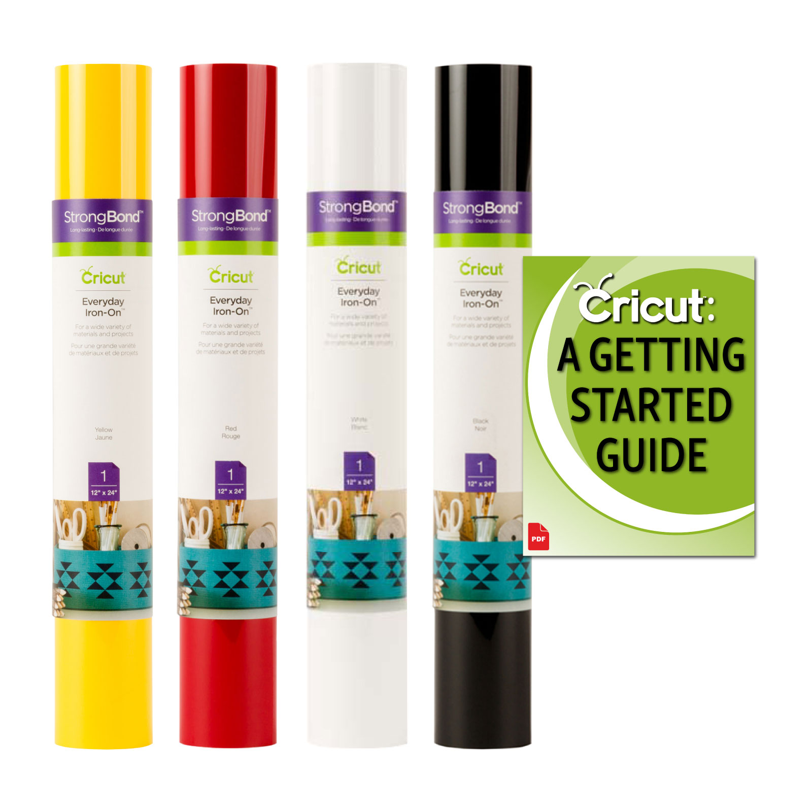 Cricut Everyday Strongbond HTV Iron On Rolls Bundle, 12x24, Mickey ...