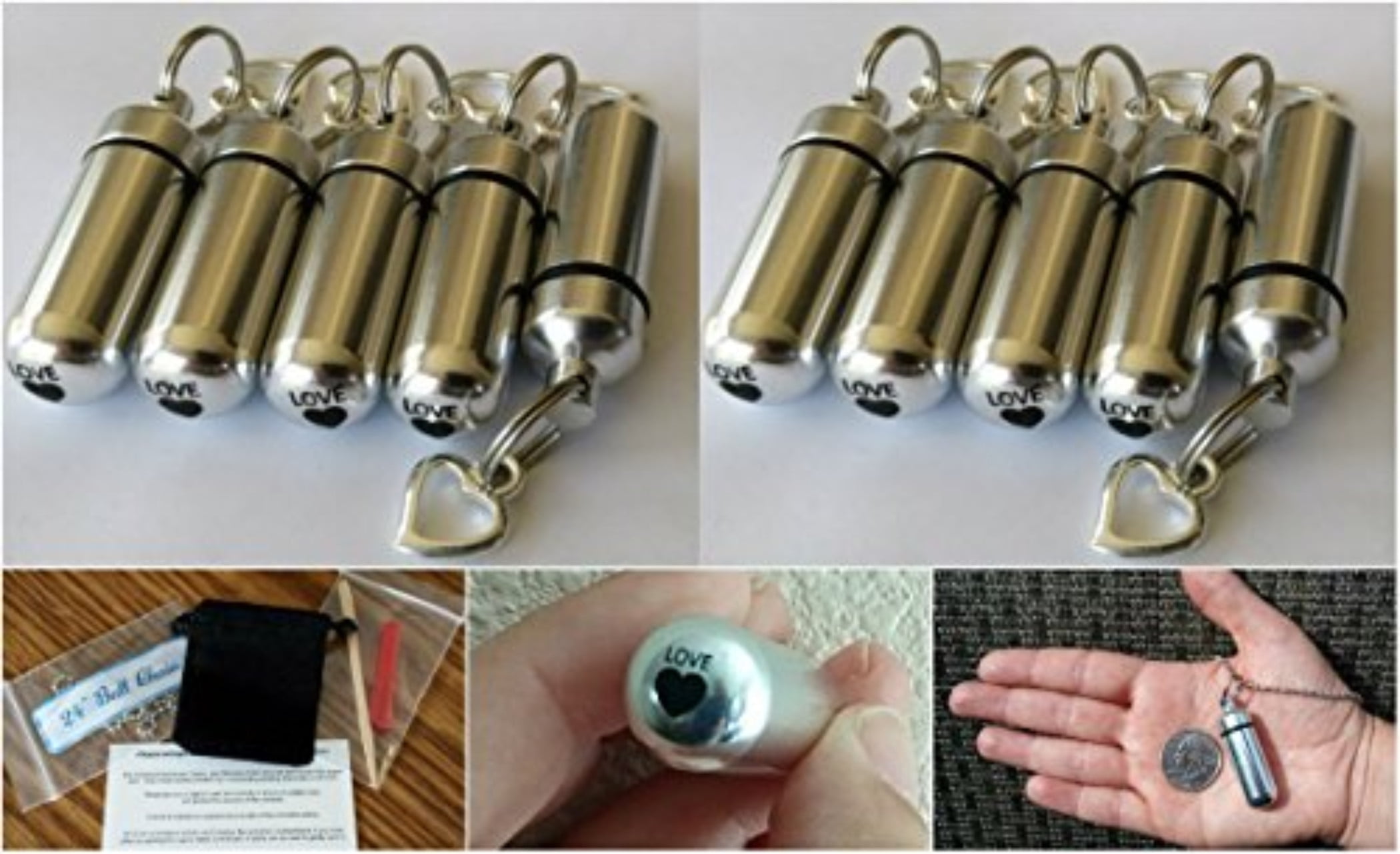 Set of Ten Silver OPEN HEART Anointing Oil or Holy Water Holders with ...