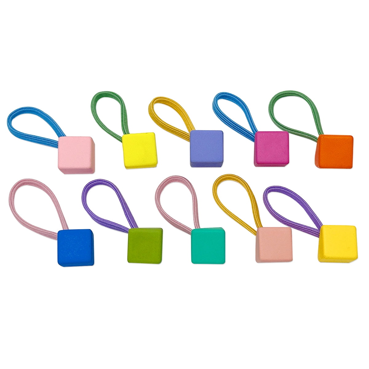 Wrapables Mini 3D Cube Hair Ties (Set of 10) - Walmart.com