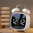 Classic Dual Bell Electronic Clock with Adjustable Brightness, USB ...