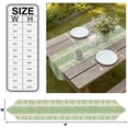 Beige Green Botanical Table Runner Linen Burlap Table Runner 108 Inches ...