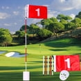 Golfs Pin Flags Hole Cup Set Portable Golfs Flagstick Practice Putting ...