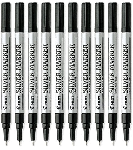 Pilot Silver Metallic Permanent Paint Marker, Extra Fine Point, 10-PACK ...