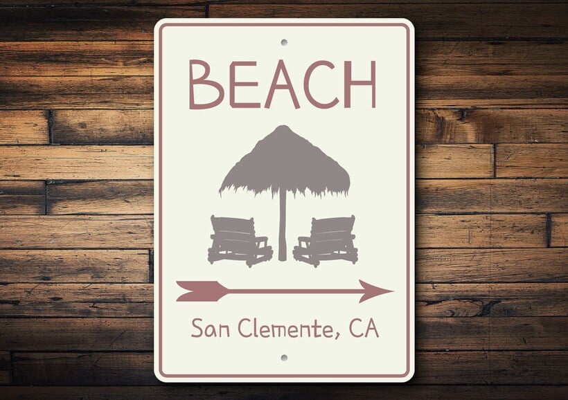 Letrero de silla de playa, letrero de playa, letrero de diseño de ...