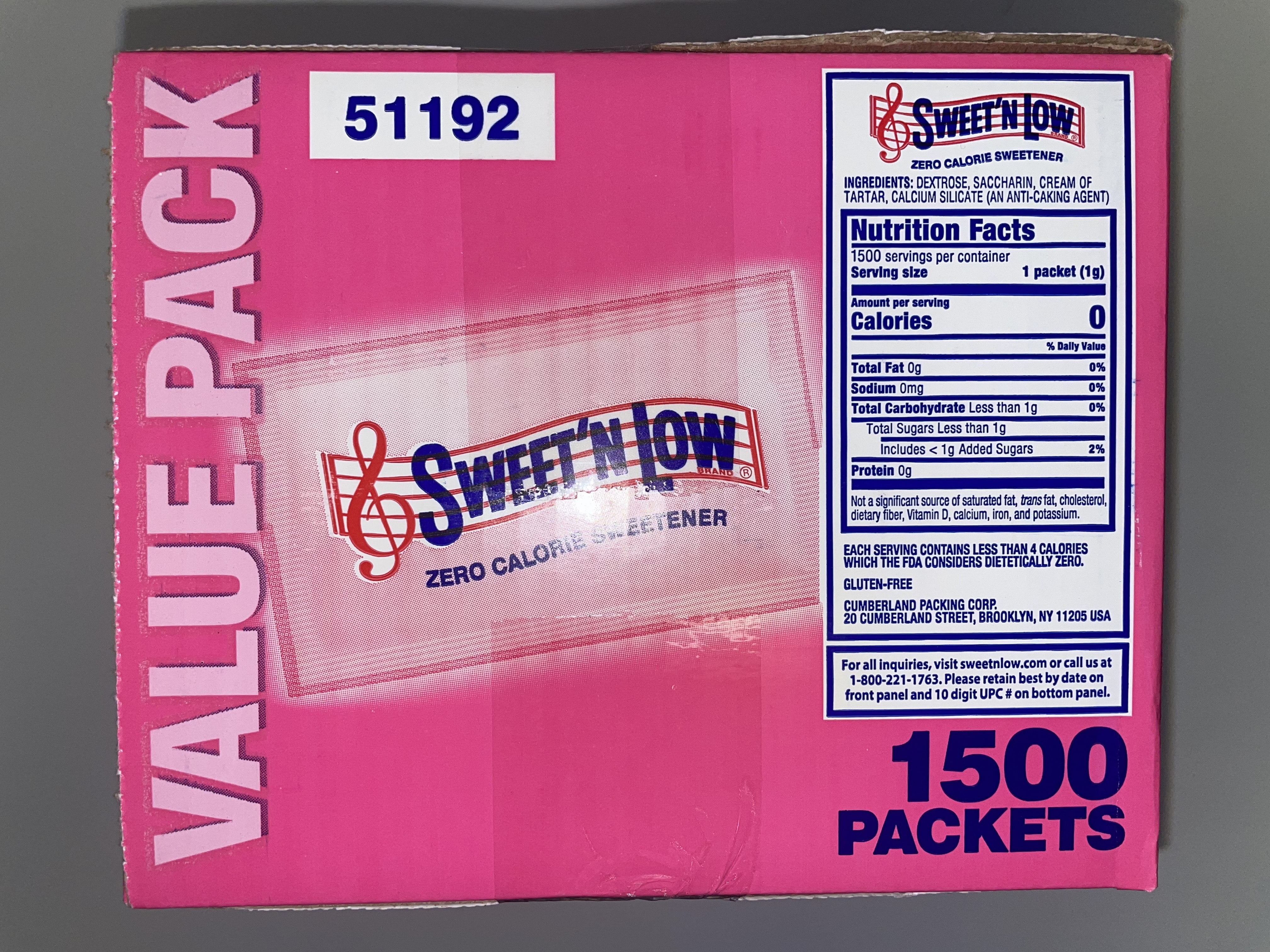 Sweet And Low Packet Color