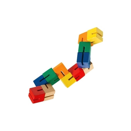 Generic Cube Wooden Strings Twisted Variety Blocks Fun Toys 12 Sections ...
