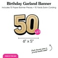 Big Dot of Happiness 50th Birthday Garland Banner Adult Black and Gold ...