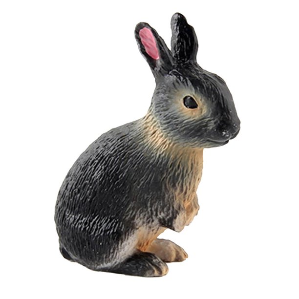 Painted Simulation Farm Animal Pet Rabbit Figurine Teaching Educational ...