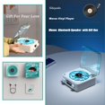 Vinyl Bluetooth Speaker, Portable Vintage Vinyl Record Player with 360 ...