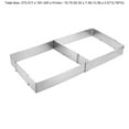Uxcell Rectangle Cake Case Baking Ring Retractable Extendable Stainless ...