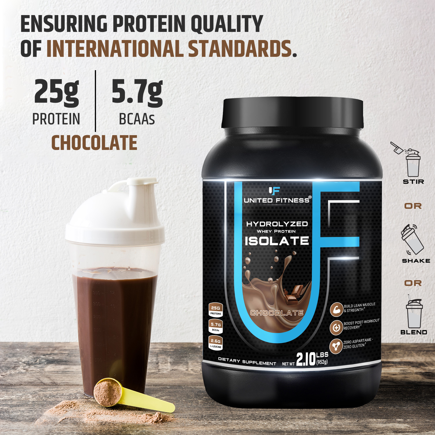 Buy United Fitness Hydrolyzed Whey Protein Isolate,100% Grass-Fed (2 ...