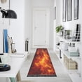 72x23.5 Runner Rug Non Slip Washable Dynamic Fire Flame Pattern Soft ...