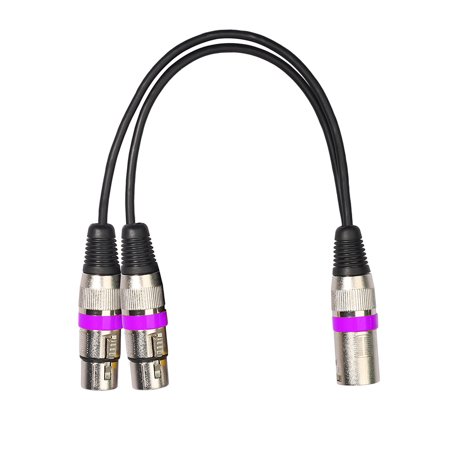 2 XLR Female to XLR Male Plug Stereo to male plug Audio Cable ...