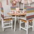 Bohemian Chair Back Covers Set of 8 Tribal Geometric Stripes Removable ...