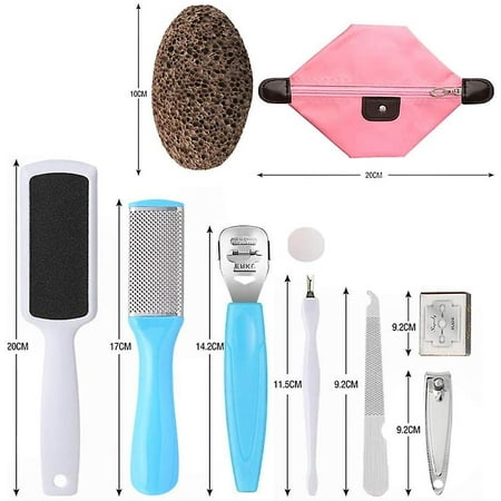 10 In 1 Professional Pedicure Kit Manicure Foot Skin Care Tool Set ...
