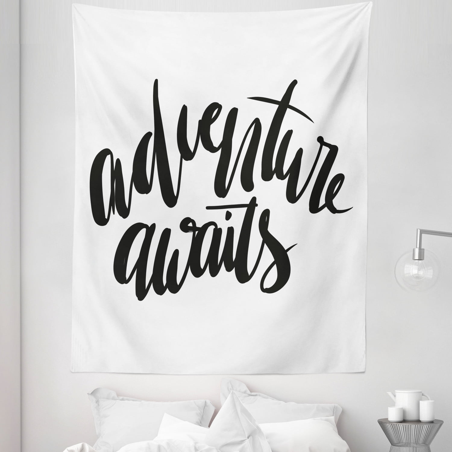 Saying Tapestry, Monochromatic Graphic of Cursive Hand Written Text on ...