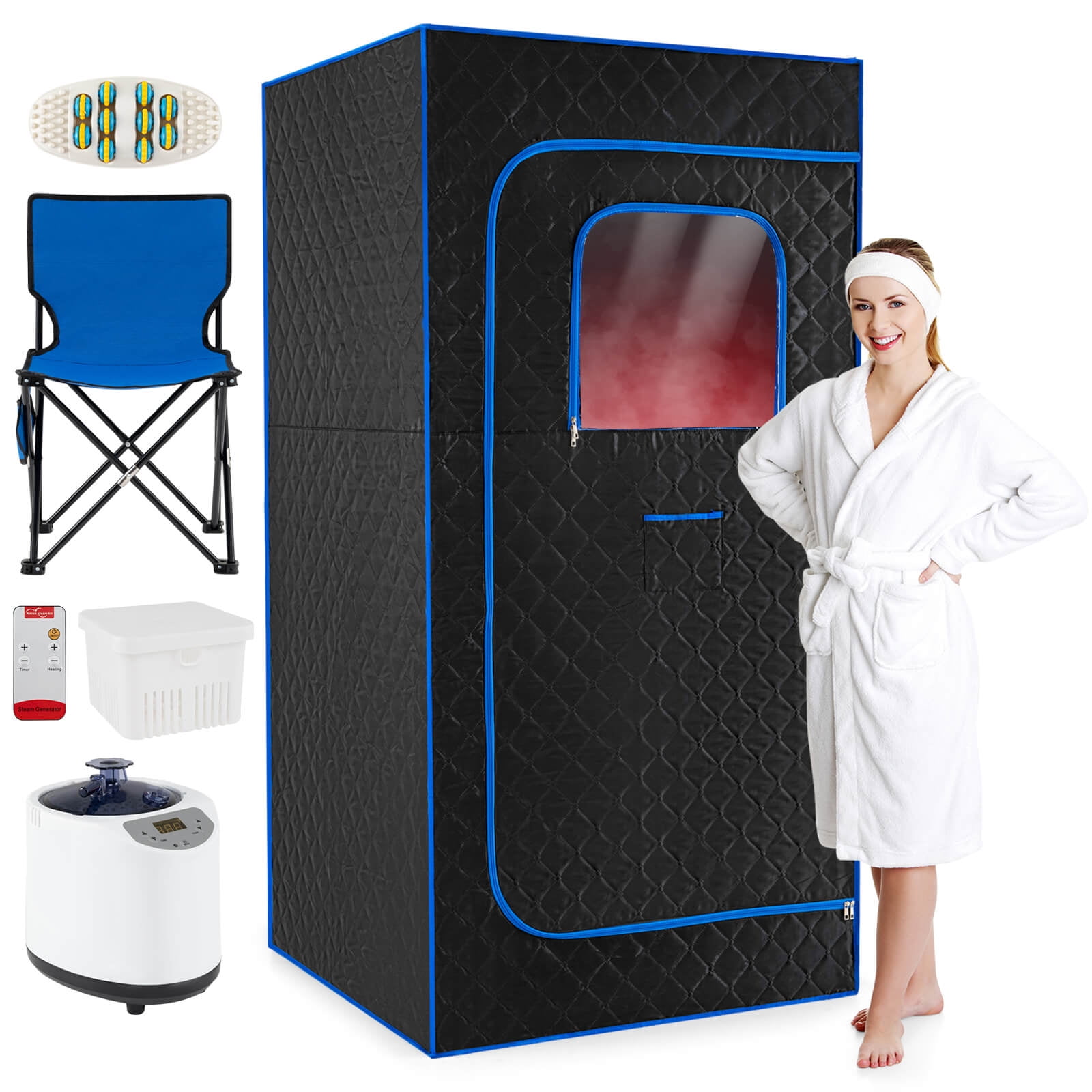 Click here for Costway Portable Steam Sauna Box  Extra-Large 35 X... prices