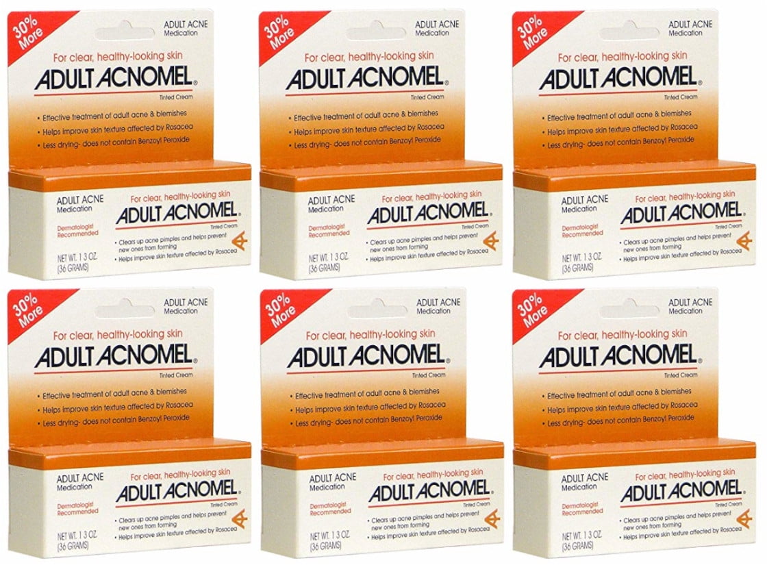 Acnomel Adult Acne Medication Tinted Cream - 1 Oz + 30% Free, 6 Pack ...