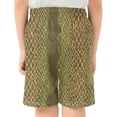 BZSMCE Adjustable Drawstring Casual Shorts With Brown Green Snake Skin ...