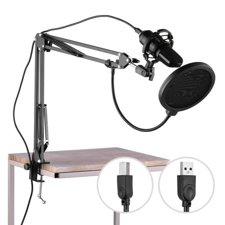 USB Professional PC Microphone Set Cardioid 192KHz/24Bit Noise ...