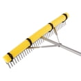 36 in Heavy Aluminum Landscape Rake, 102 in Handle, Loosens Soil ...