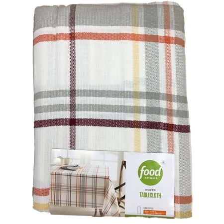 Food Network Windowpane Plaid Fabric Tablecloth, Autumn Table Cloth ...