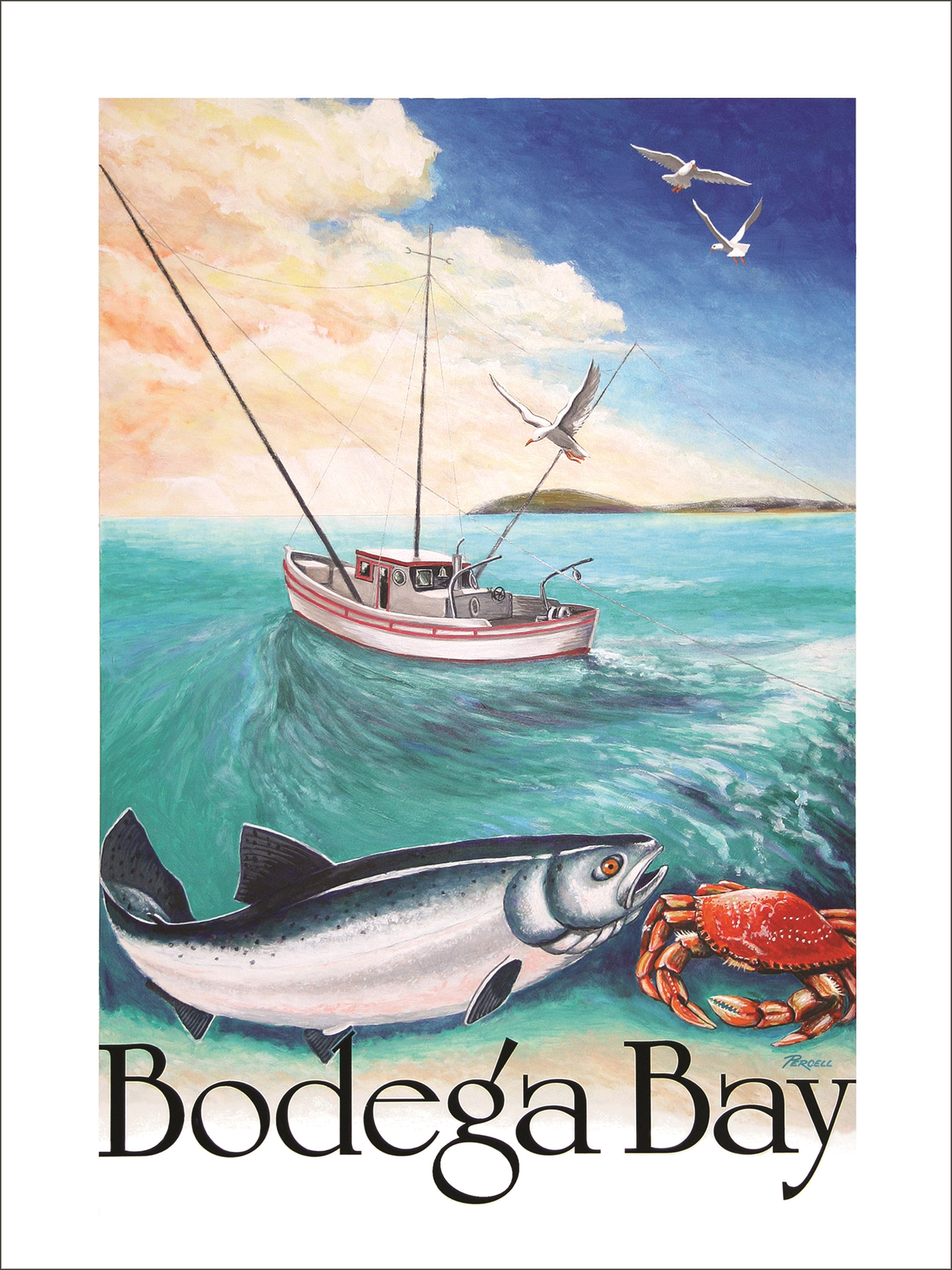 Bodega Bay Poster - Wine Country Posters, Bodega Bay Art, Sonoma County ...