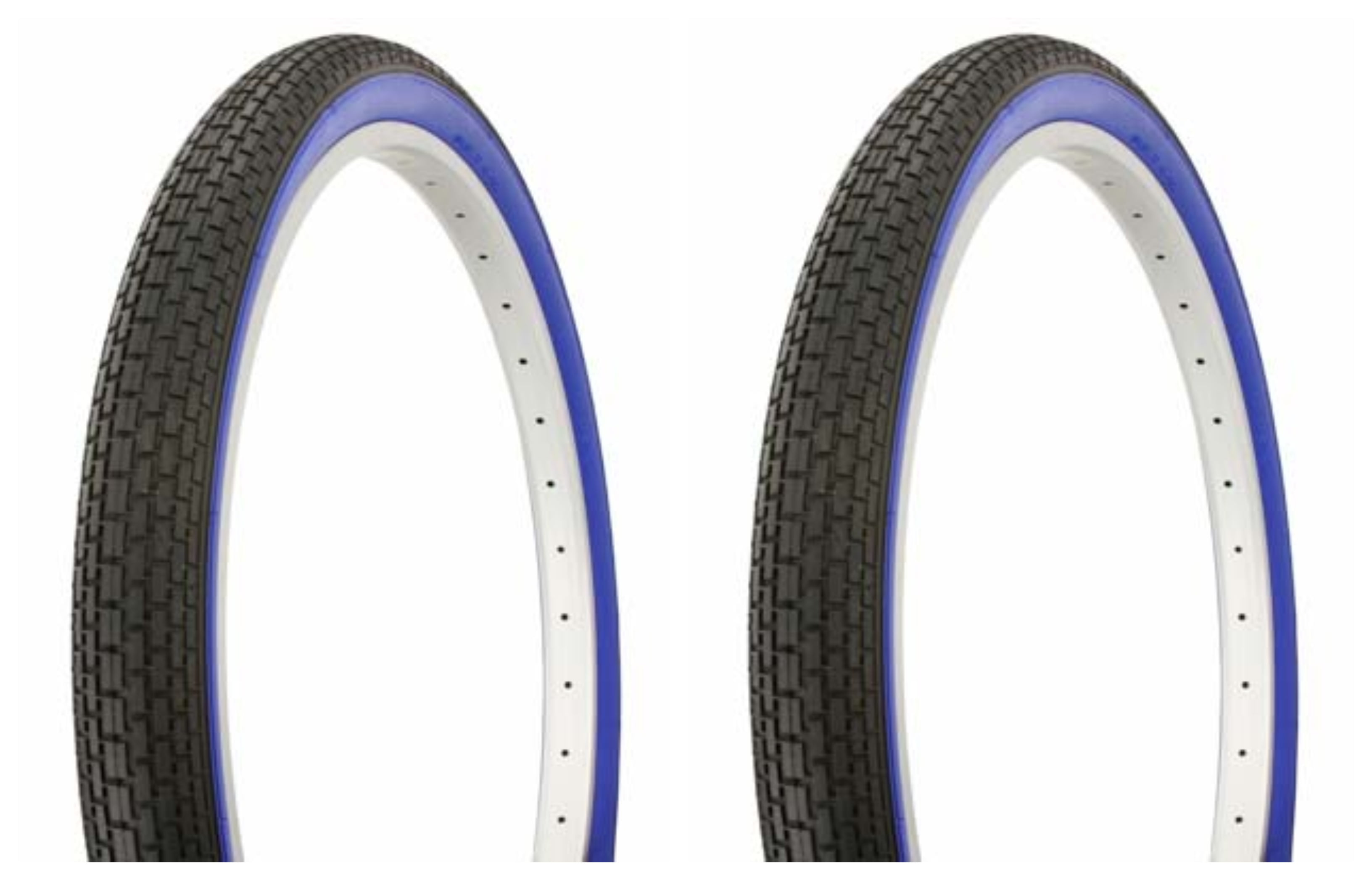 Tire set. 2 Tires. Two Tires Duro 26" x 2.125" Black/Blue Side Wall HF ...
