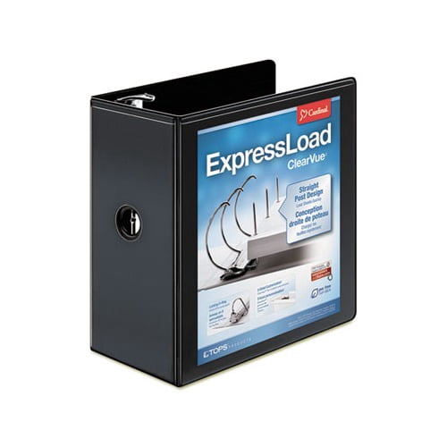 Cardinal ExpressLoad ClearVue Locking D-Ring Binder, 5" Cap, 11 x 8 1/2 ...