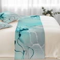Bed Runner for King Size Bed, Aqua Marble 3 Pcs Bedding Runner Set - 1 ...