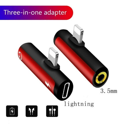 Headphone Adapter 2 In 1 Apple/Type-C To 3.5mm Audio IPhone 7 Headphone ...