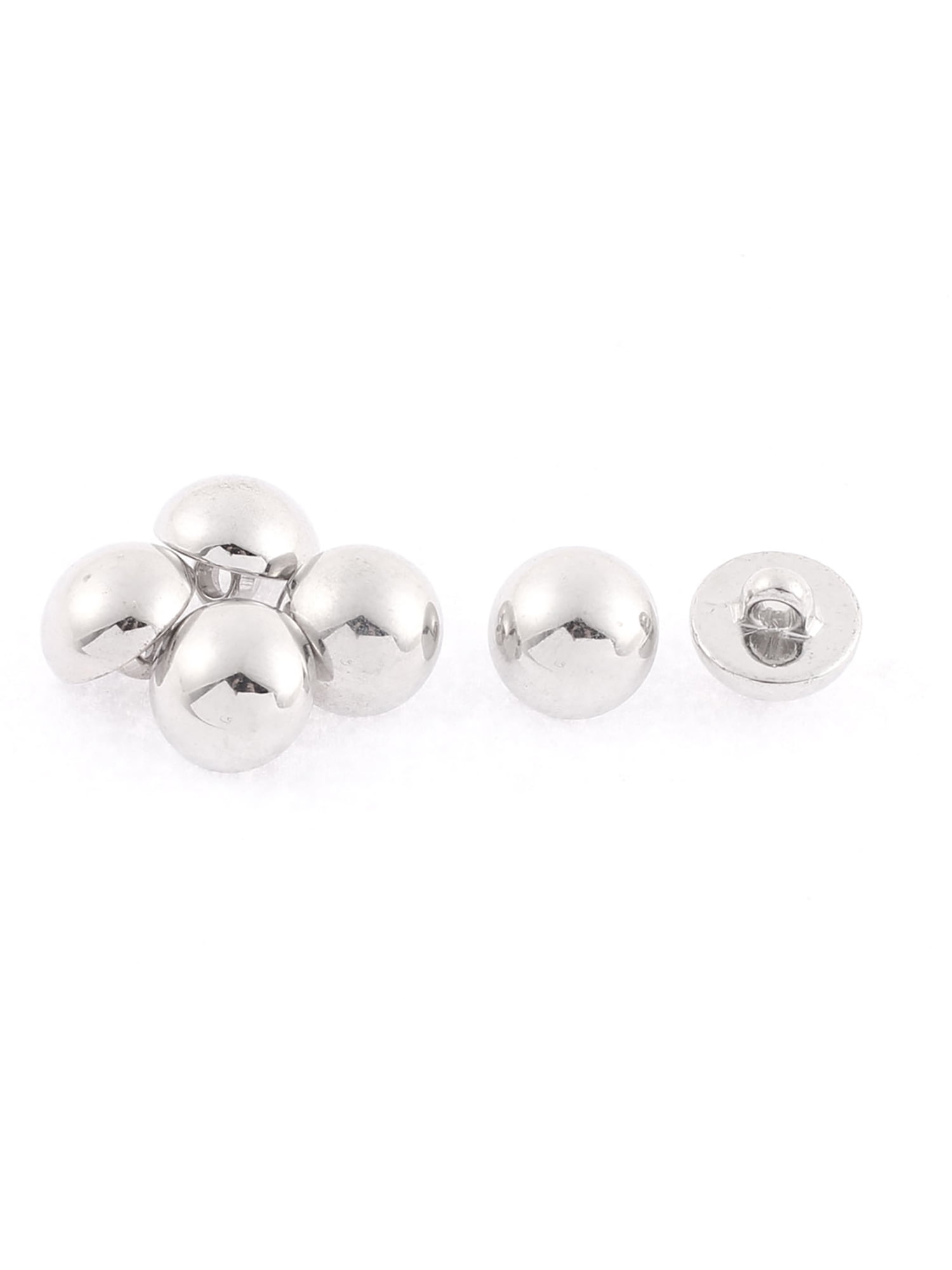 Allegra K Unisex Jacket Mushroom Shape Sewing Buttons Silver Tone ...