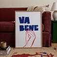 Affixzi Typography Wall Art, Italian Print Poster, Red Blue Decor, Va ...