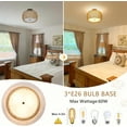 Boho Style Ceiling Light with Rattan Shade - Farmhouse Inspired Semi ...