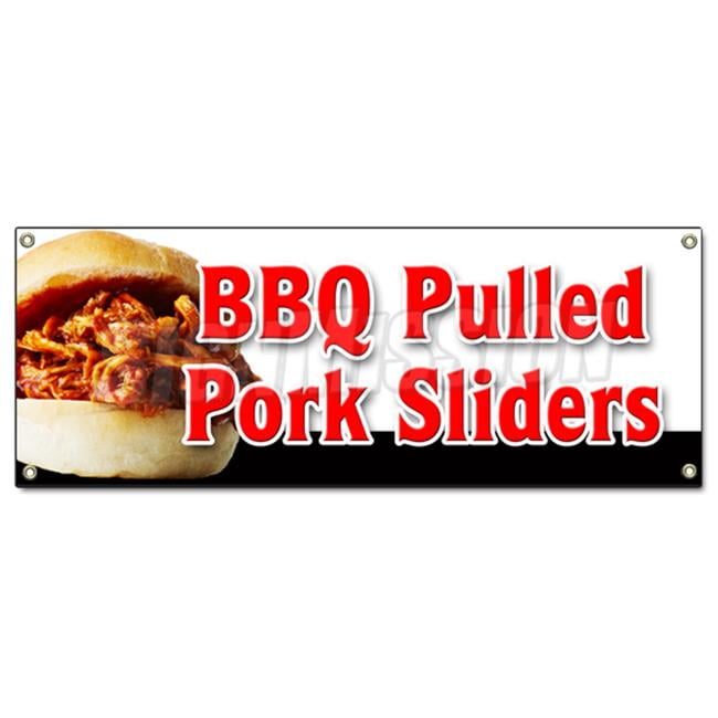 SignMission B-Bbq Pulled Pork Sliders 18 x 48 in. BBQ Pulled Pork ...