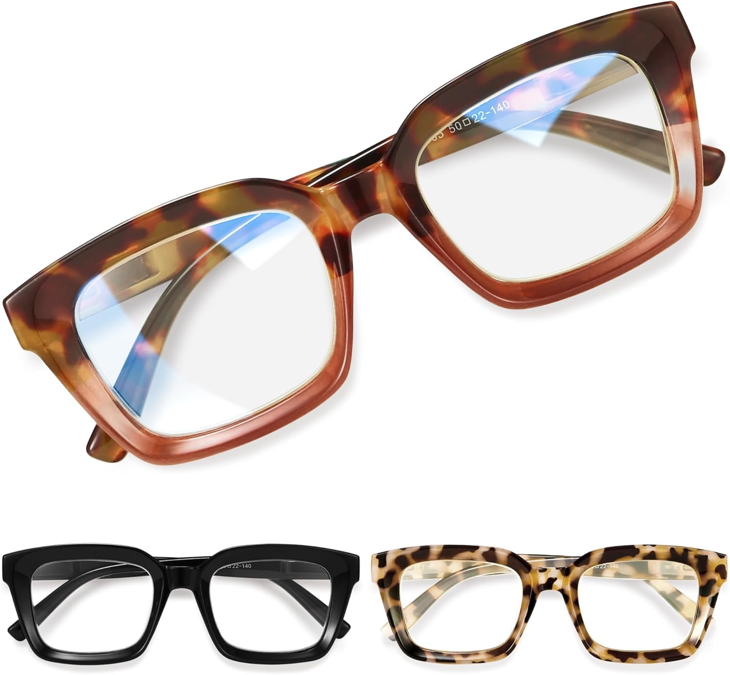 miyya Stylish Reading Glasses for Women, Cheaters Eyeglasses, Oversized ...